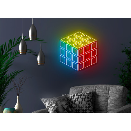 Carteles de Neón Led - Luces de neón "Cubo de Rubik"