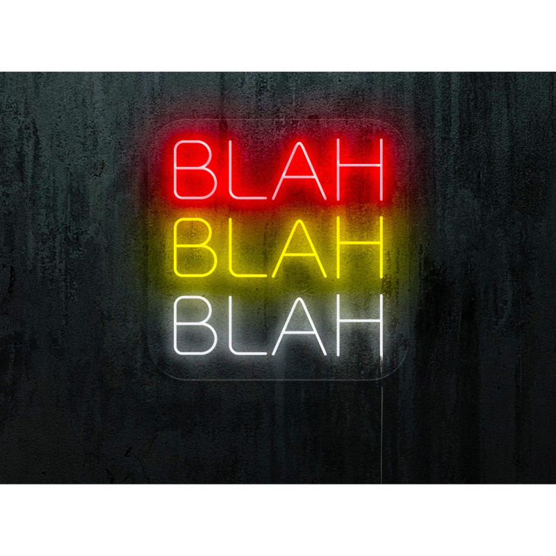 Carteles de neón led. Luces de neón"Blah Blah Blah"