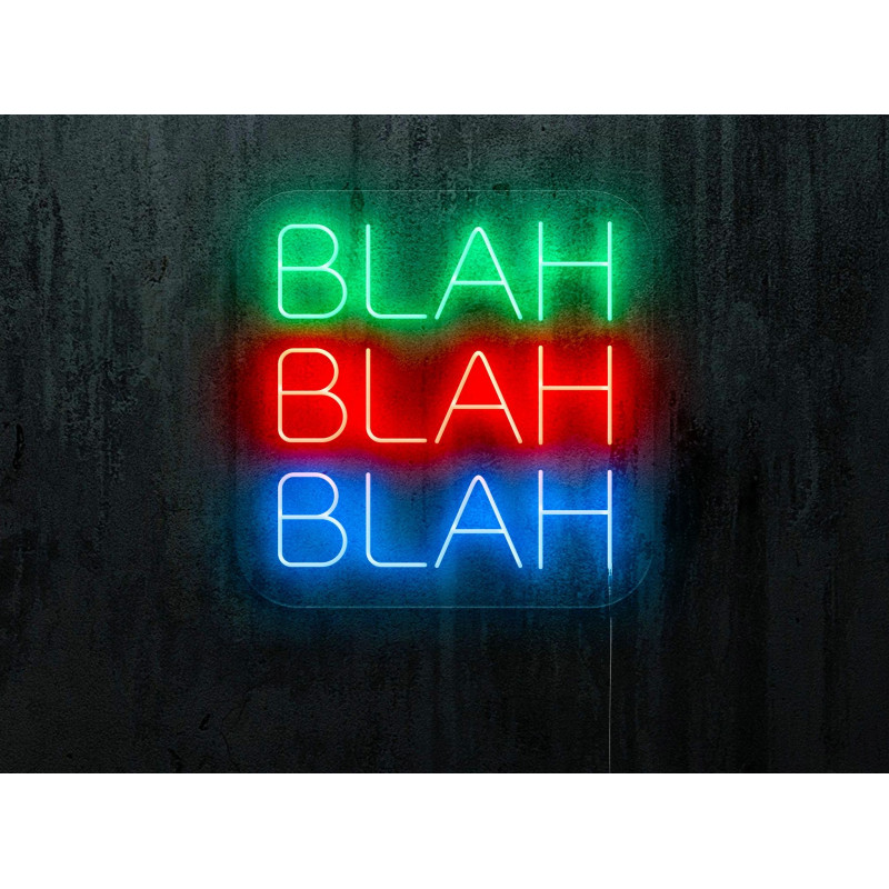Carteles de neón led. Luces de neón"Blah Blah Blah"