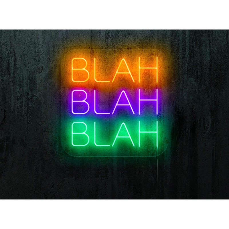 Carteles de neón led. Luces de neón"Blah Blah Blah"